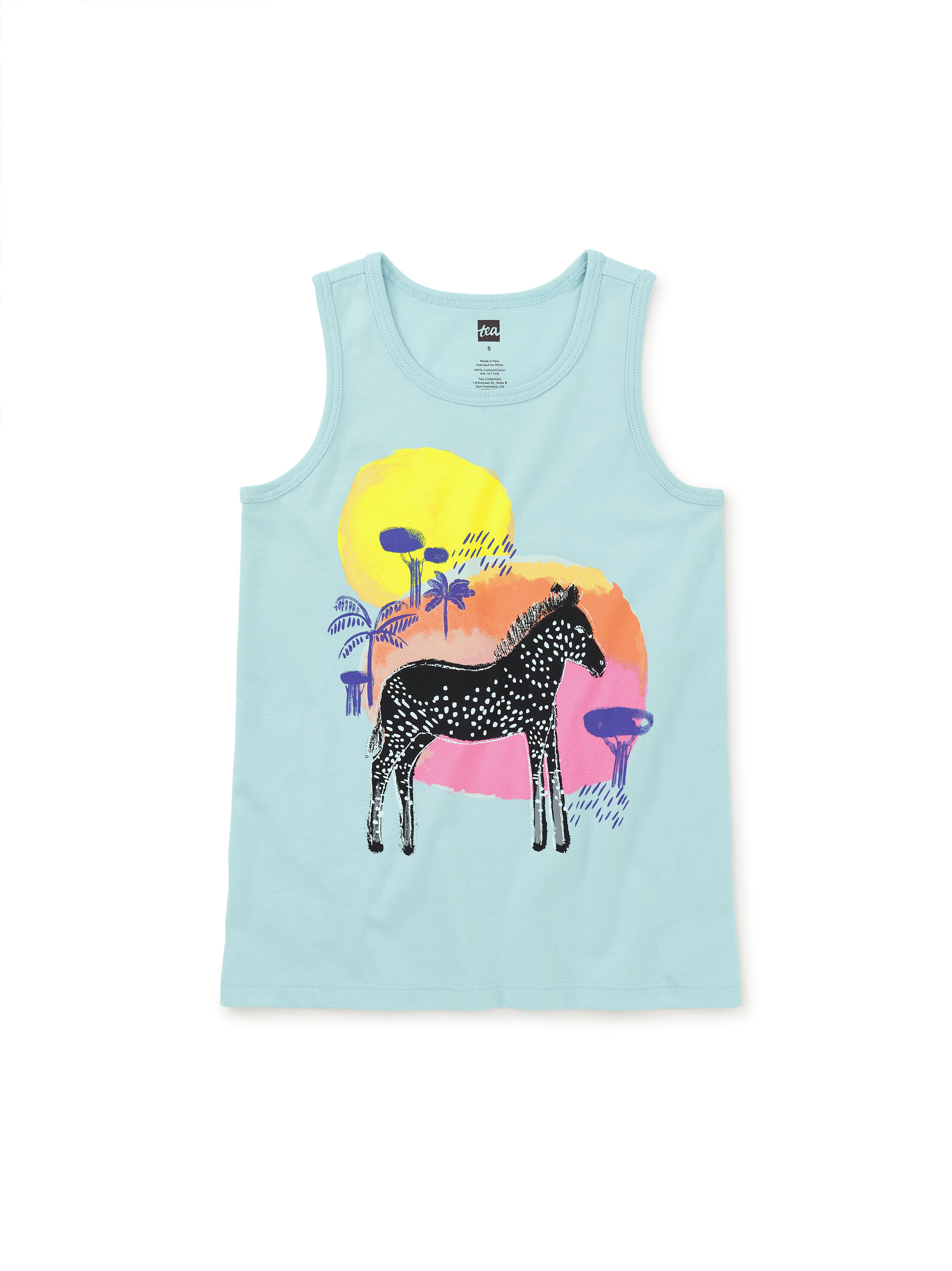GIRL & Spotted Zebra Tank Top & TANK TOP & Tea Collection