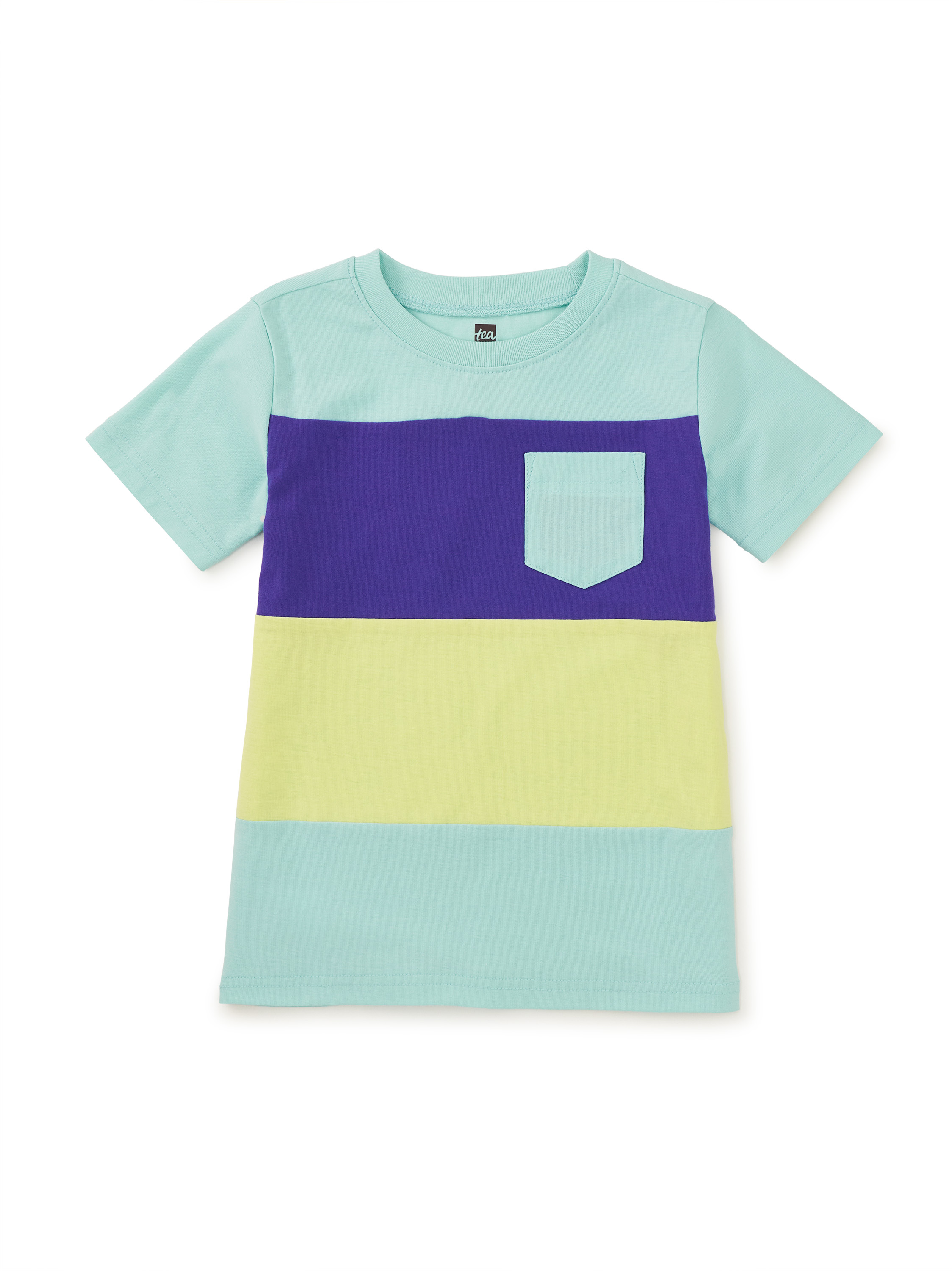 Colorblock Pocket Tee | Tea Collection