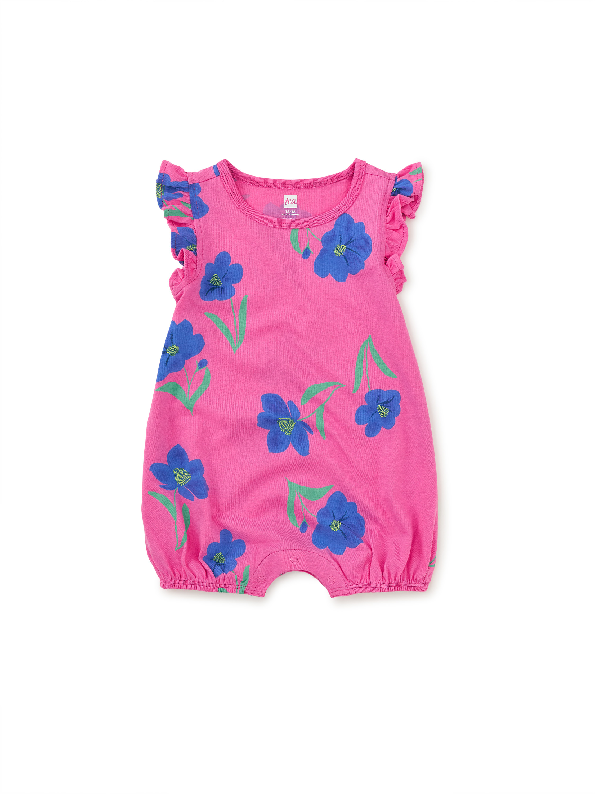 LITTLE GIRL & Flutter Shoulder Baby Romper & ONEPIECE & Tea Collection