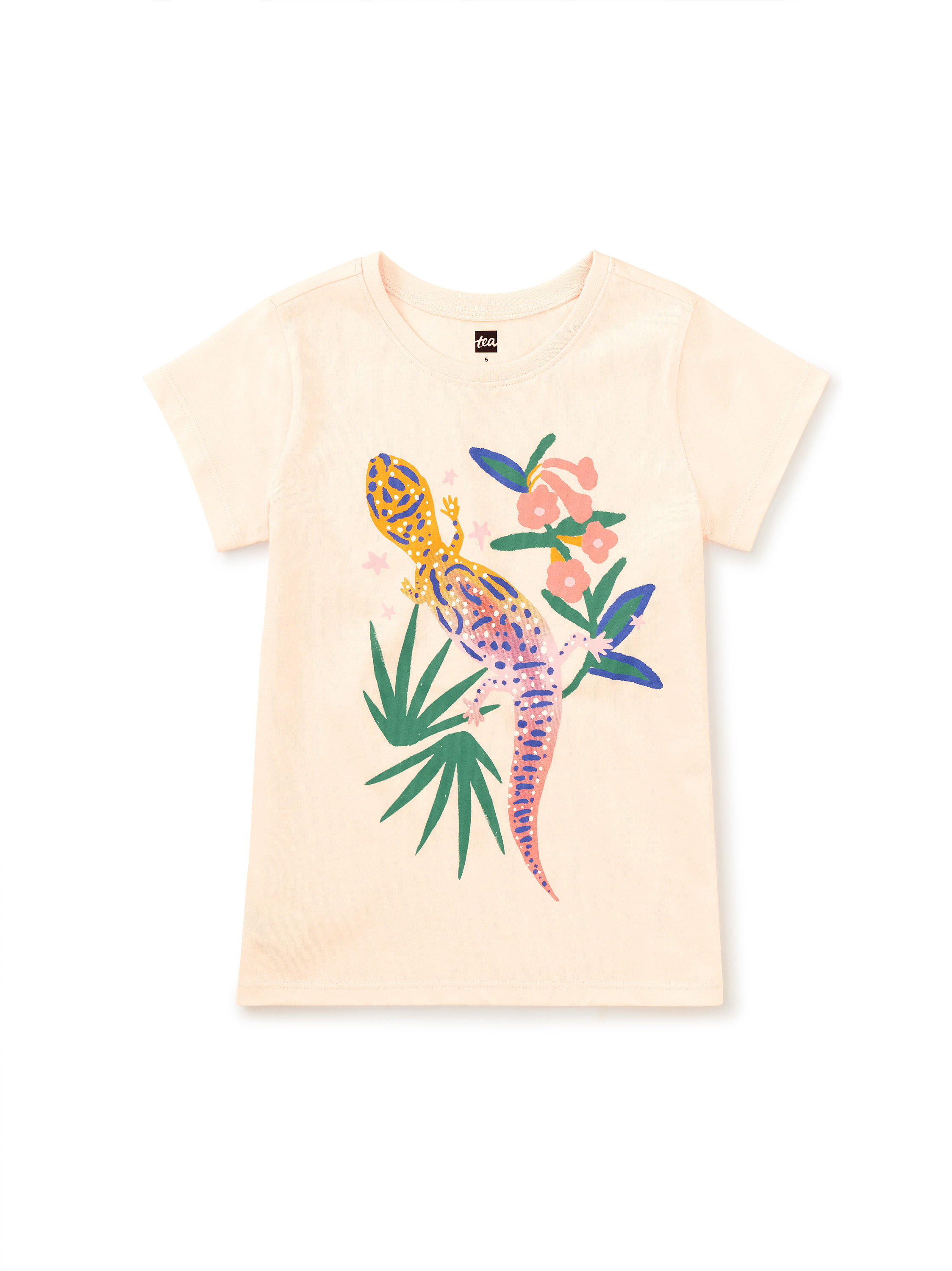 GIRL & Lizard & Flowers Graphic Tee & GRAPHIC TEE & Tea Collection