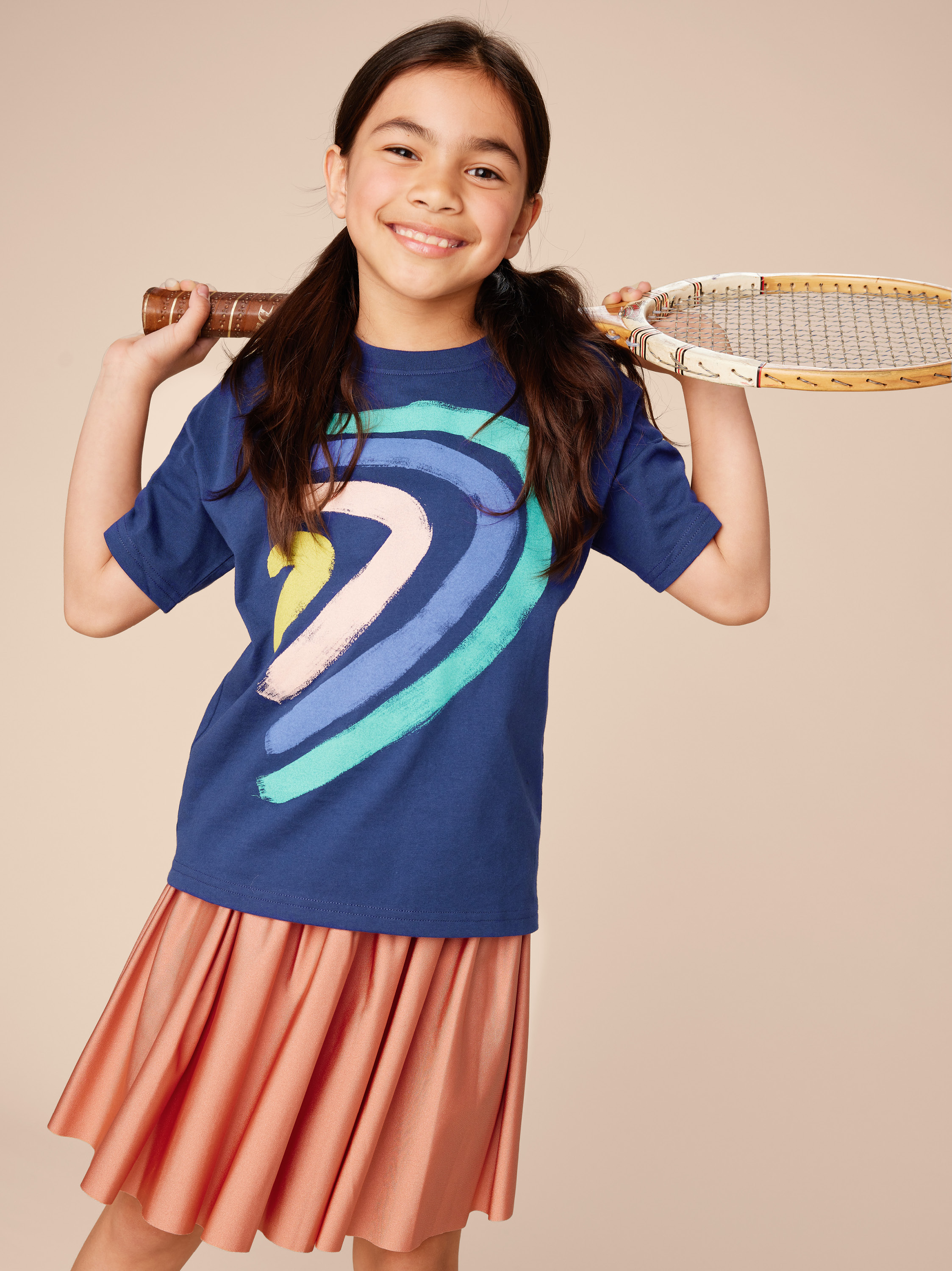 Girl Rainbow Easy Fit Graphic Tee Graphic Tee |Tea Collection