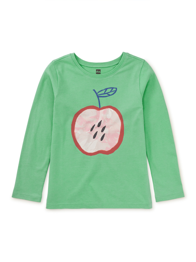 Girl Marbled Apple Graphic Tee Graphic Tee |Tea Collection