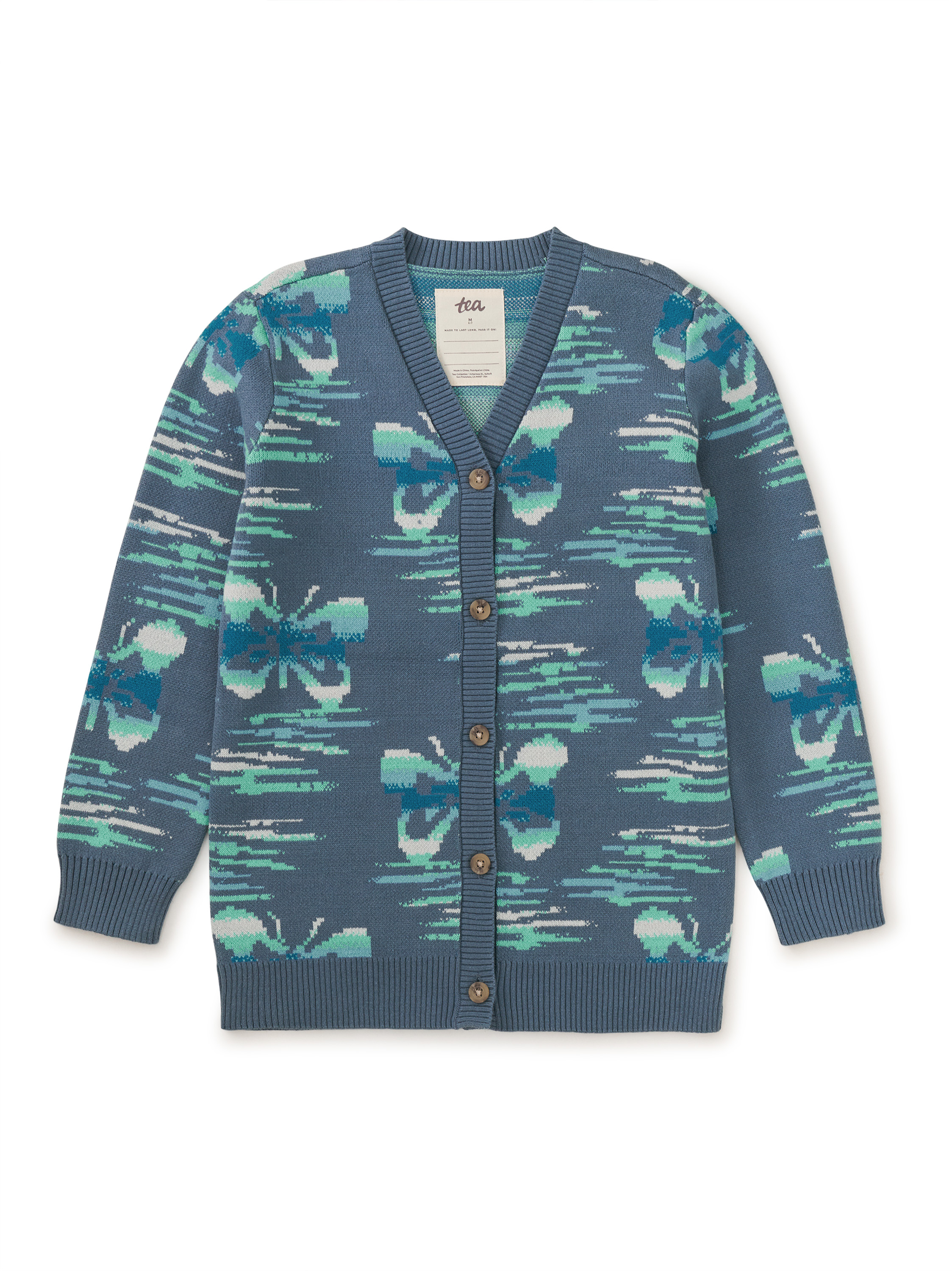 GIRL & Long Butterfly Cardigan & SWEATER & Tea Collection