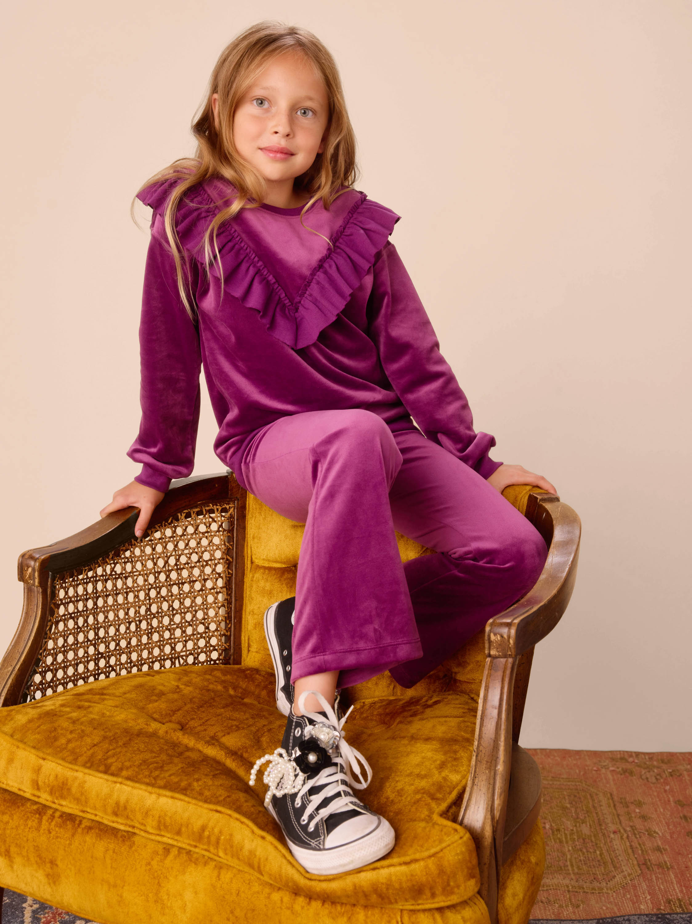 GIRL & Velour Ruffle Tunic Top & TUNIC & Tea Collection