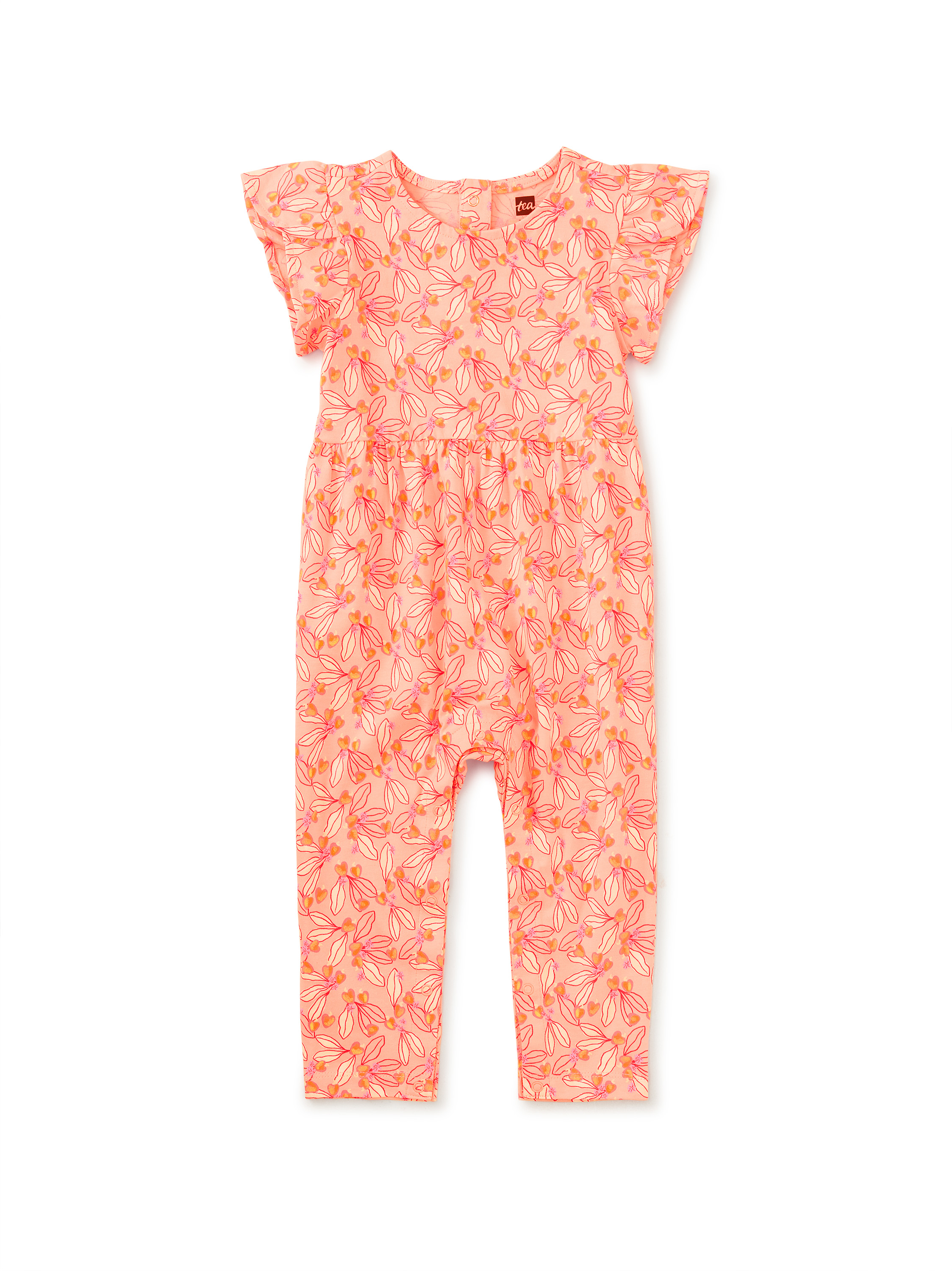 LITTLE GIRL & Tulip Sleeve Baby Romper & ONEPIECE & Tea Collection