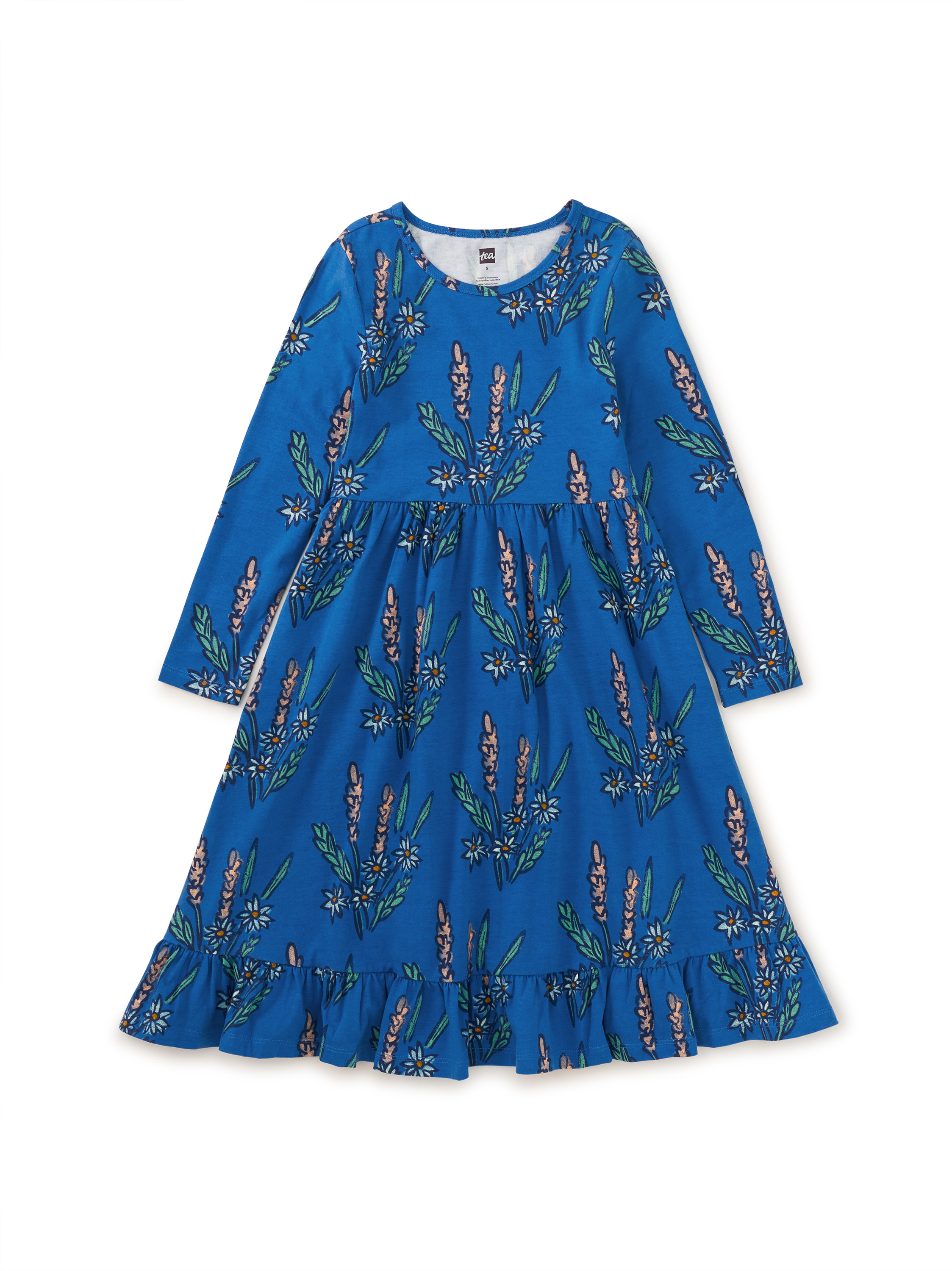 GIRL & Ruffle Hem Midi Dress & CASUAL & Tea Collection