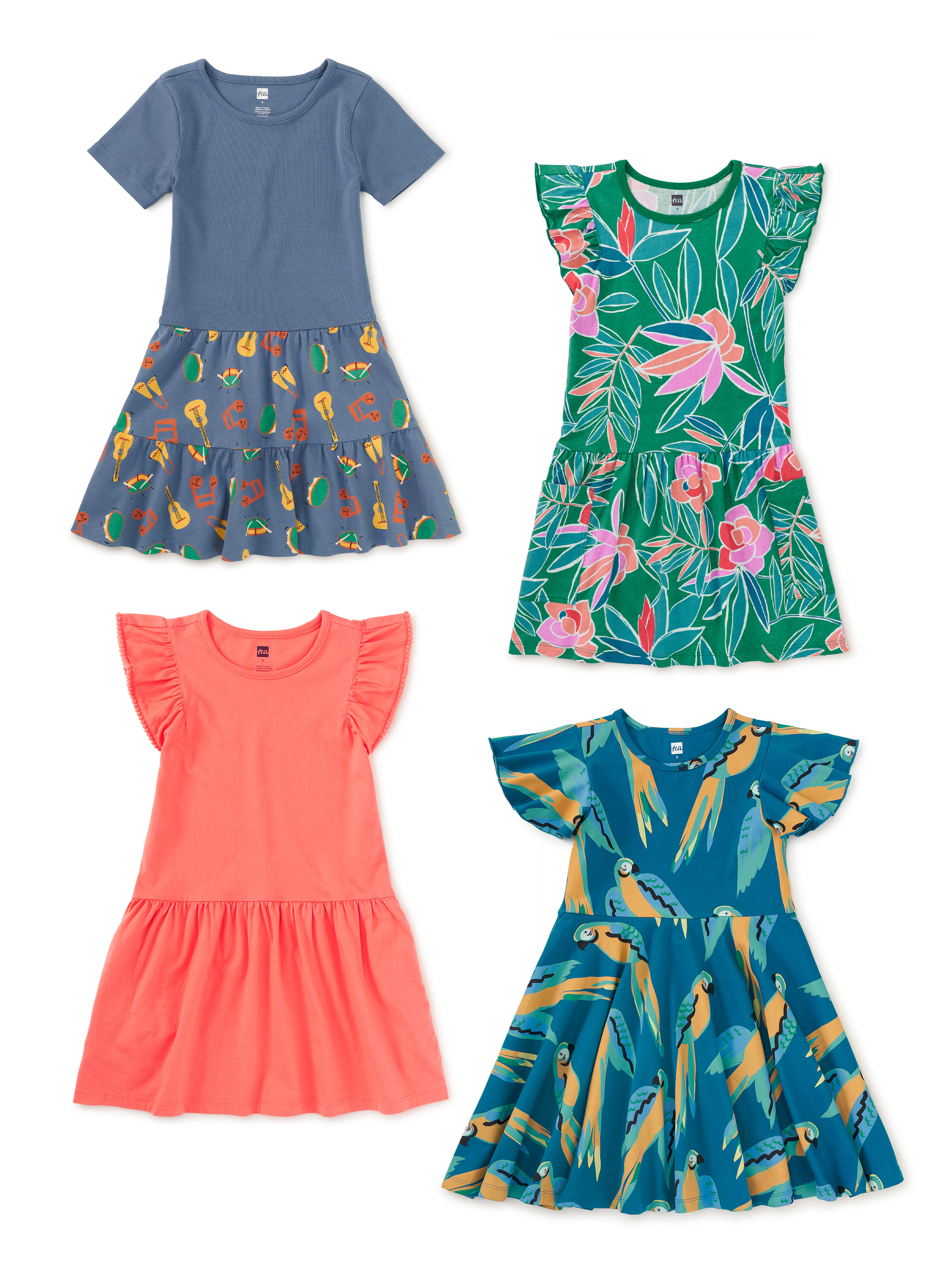 GIRL & 4-Piece Knit Dresses Bundle & SET & Tea Collection