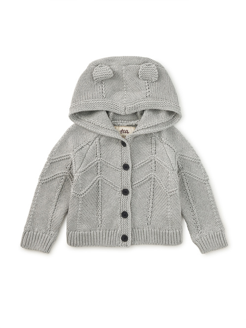 newborn grey cardigan