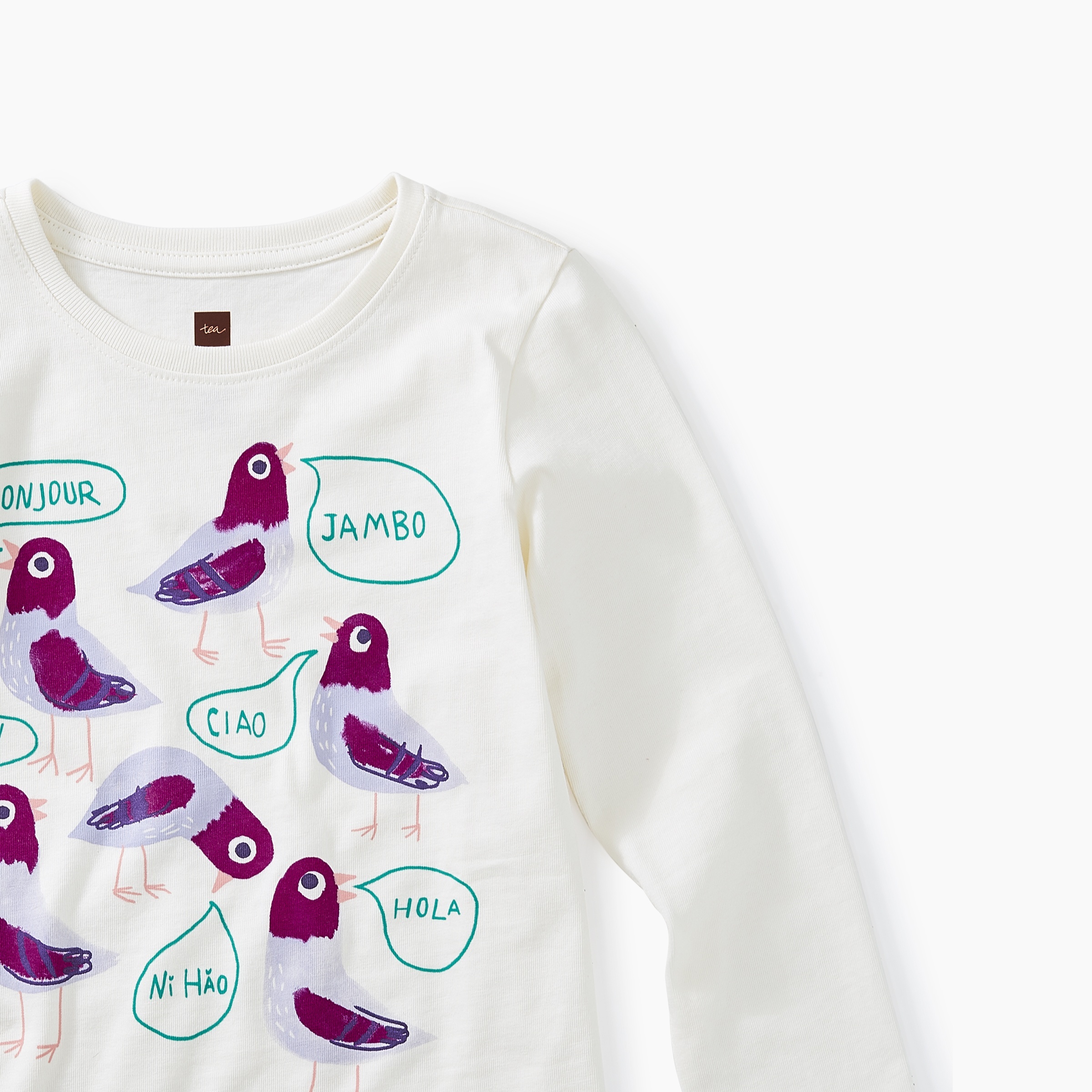 Hello Pigeons Graphic Tee | Tea Collection
