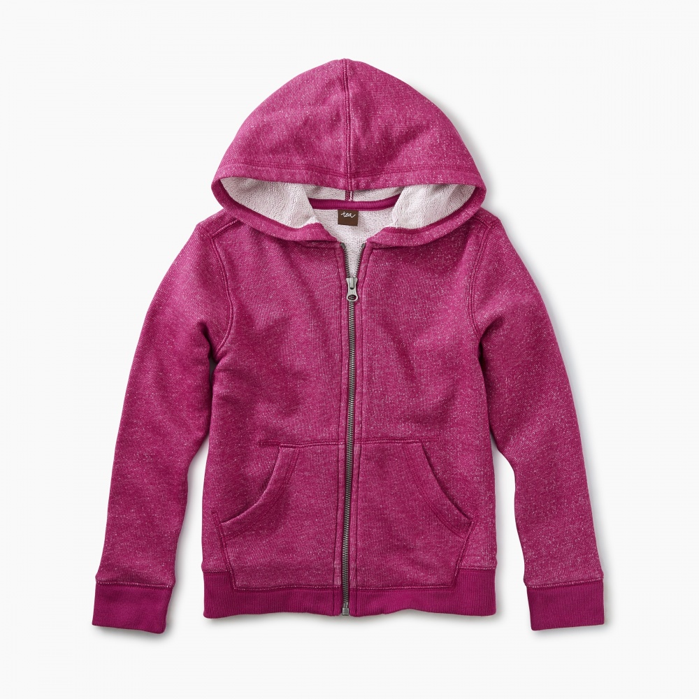 Solid Zip Hoodie | Tea Collection