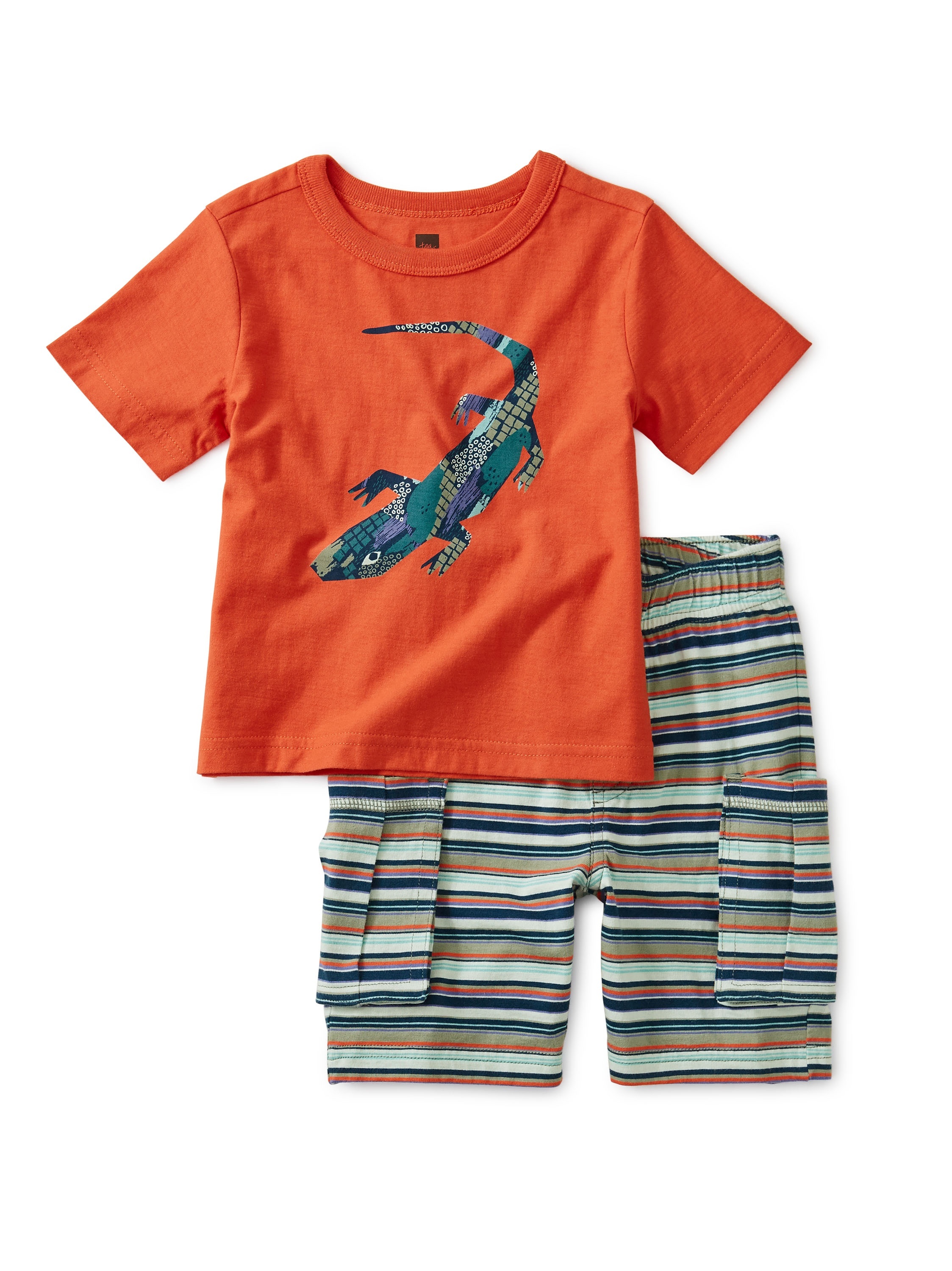 Geo Lizard Baby Set | Tea Collection