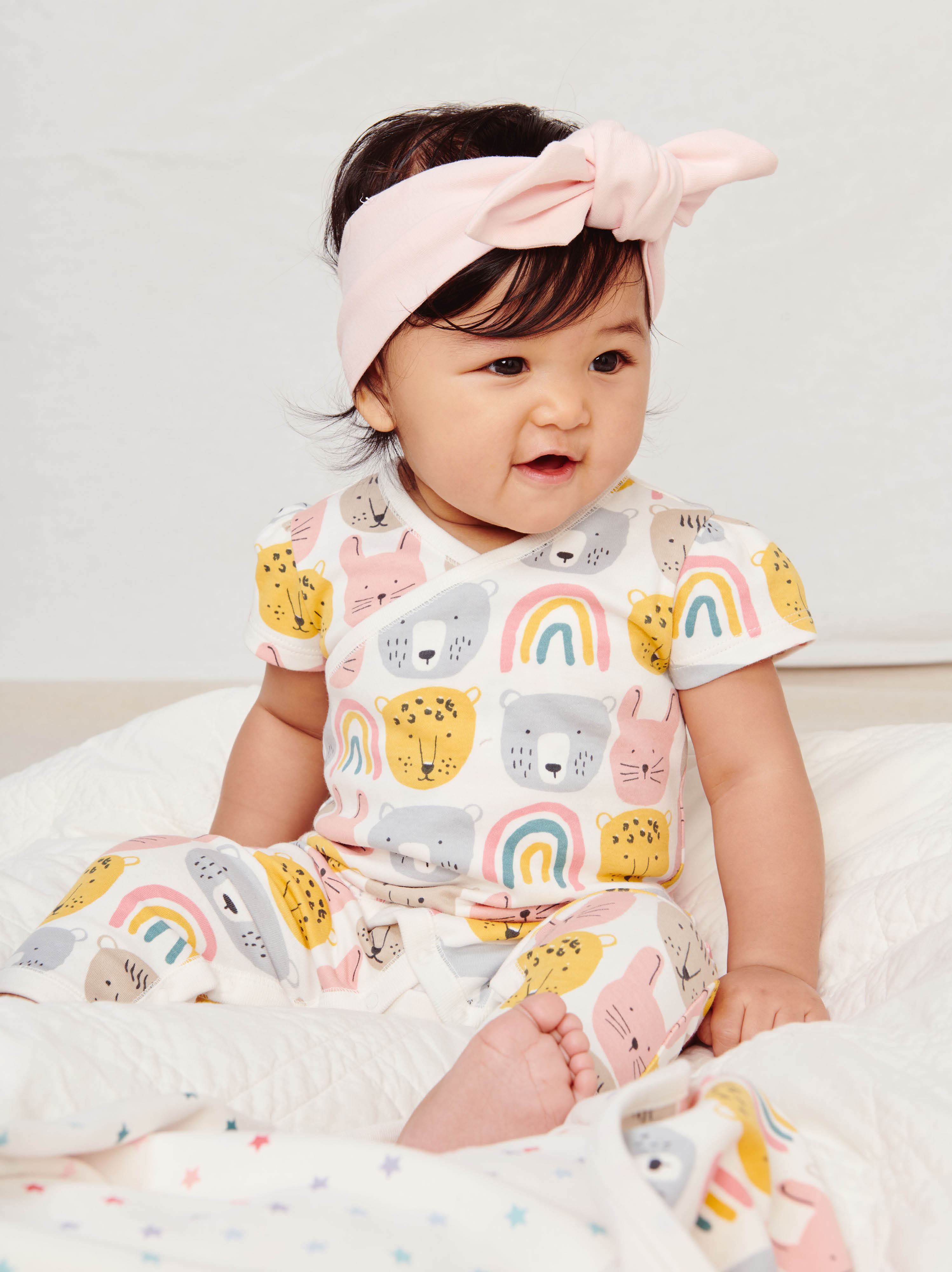 Flutter Wrap Baby Romper | Tea Collection
