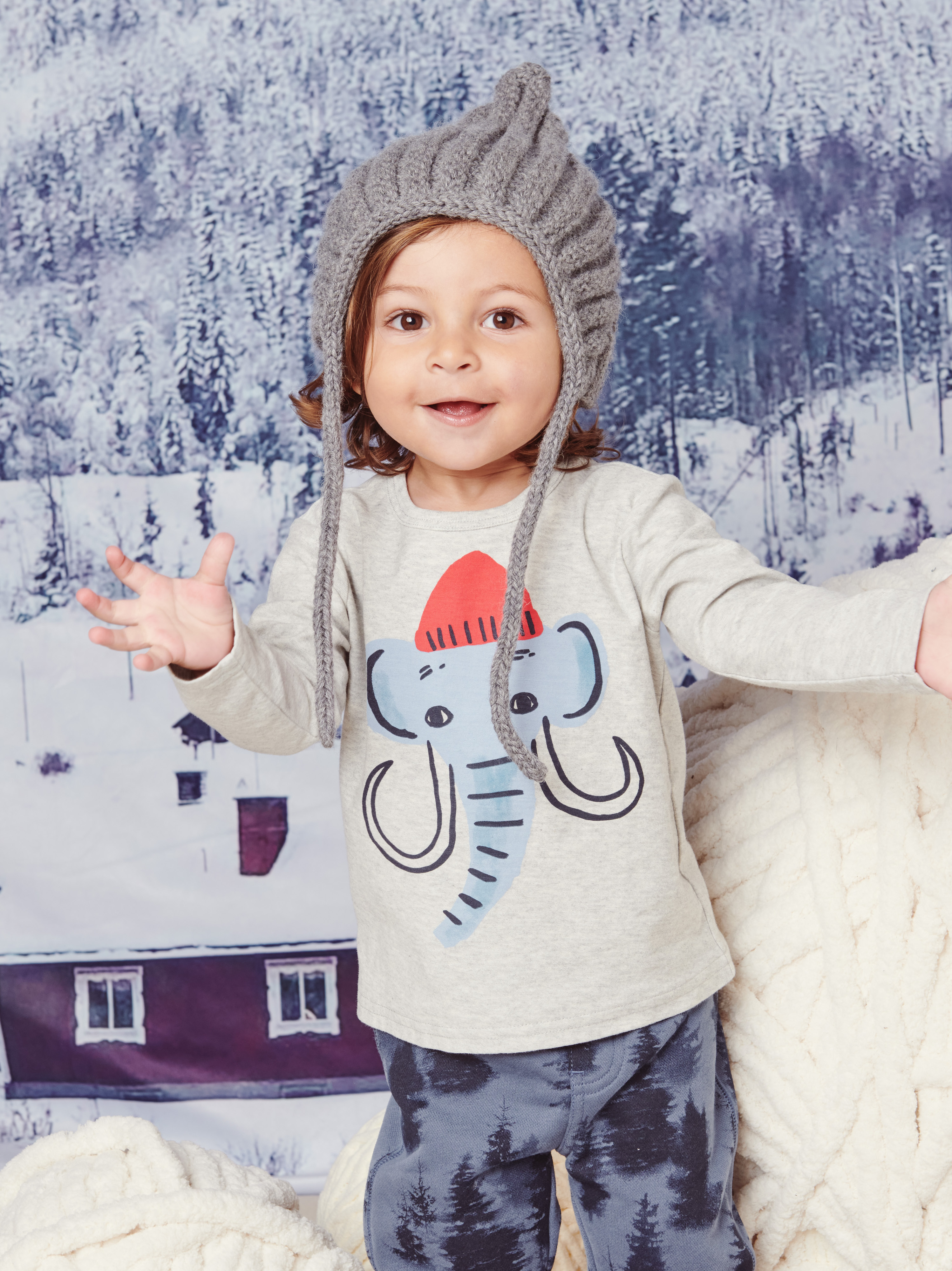 Cozy Mammoth Baby Graphic Tee | Tea Collection