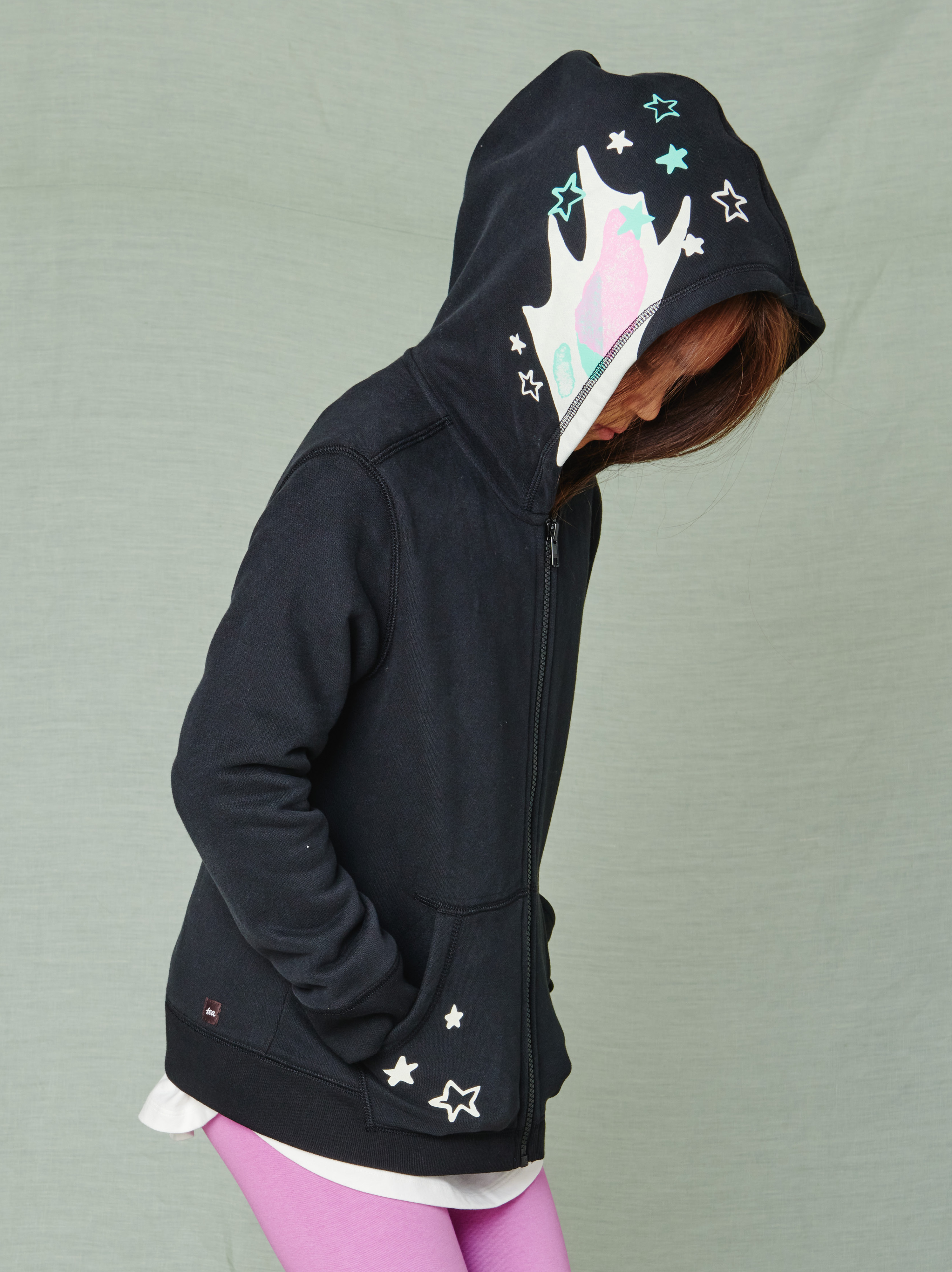 Starry Antlers Zip Hoodie | Tea Collection