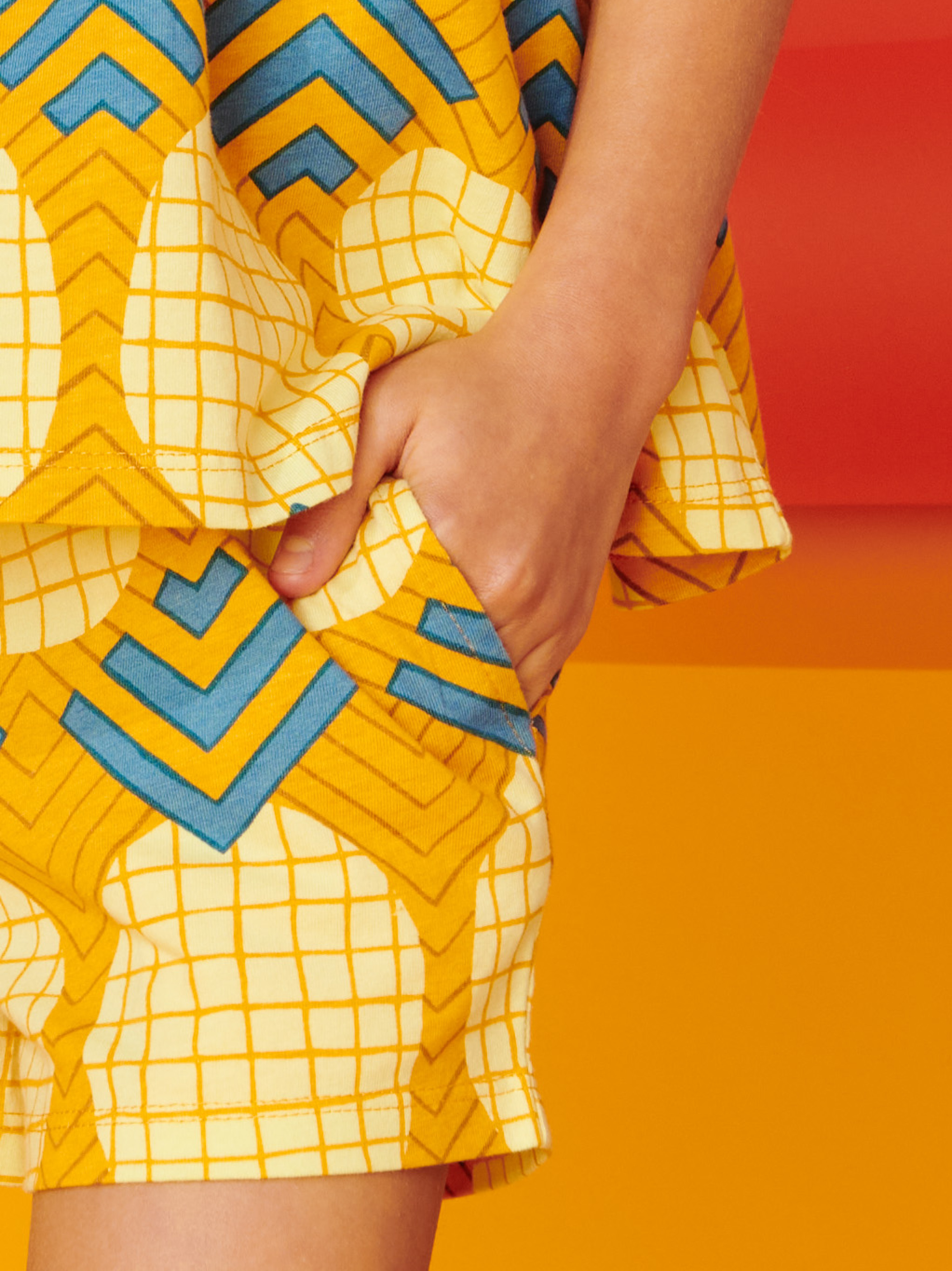 High-Waisted Smocked Shorts | Tea Collection