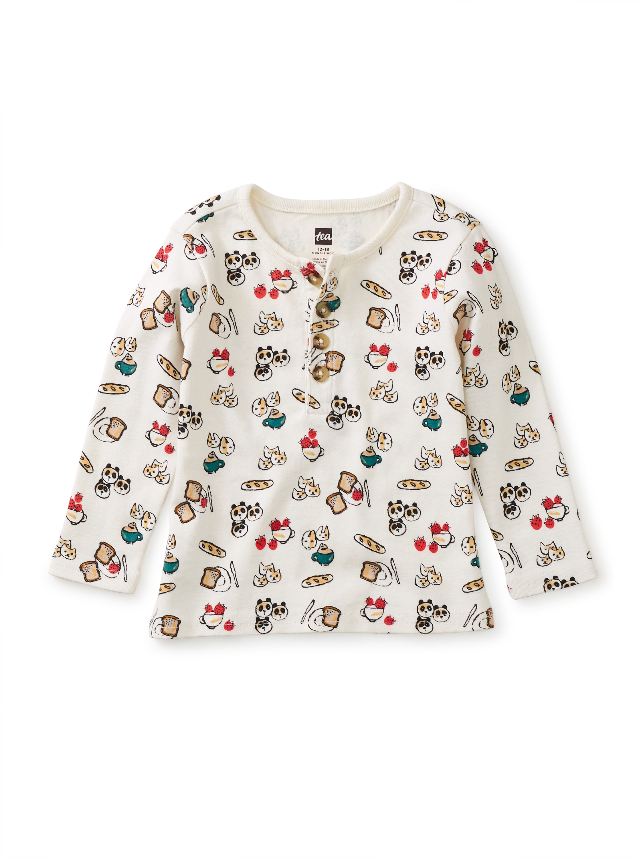 Long Sleeve Henley Baby Top | Tea Collection