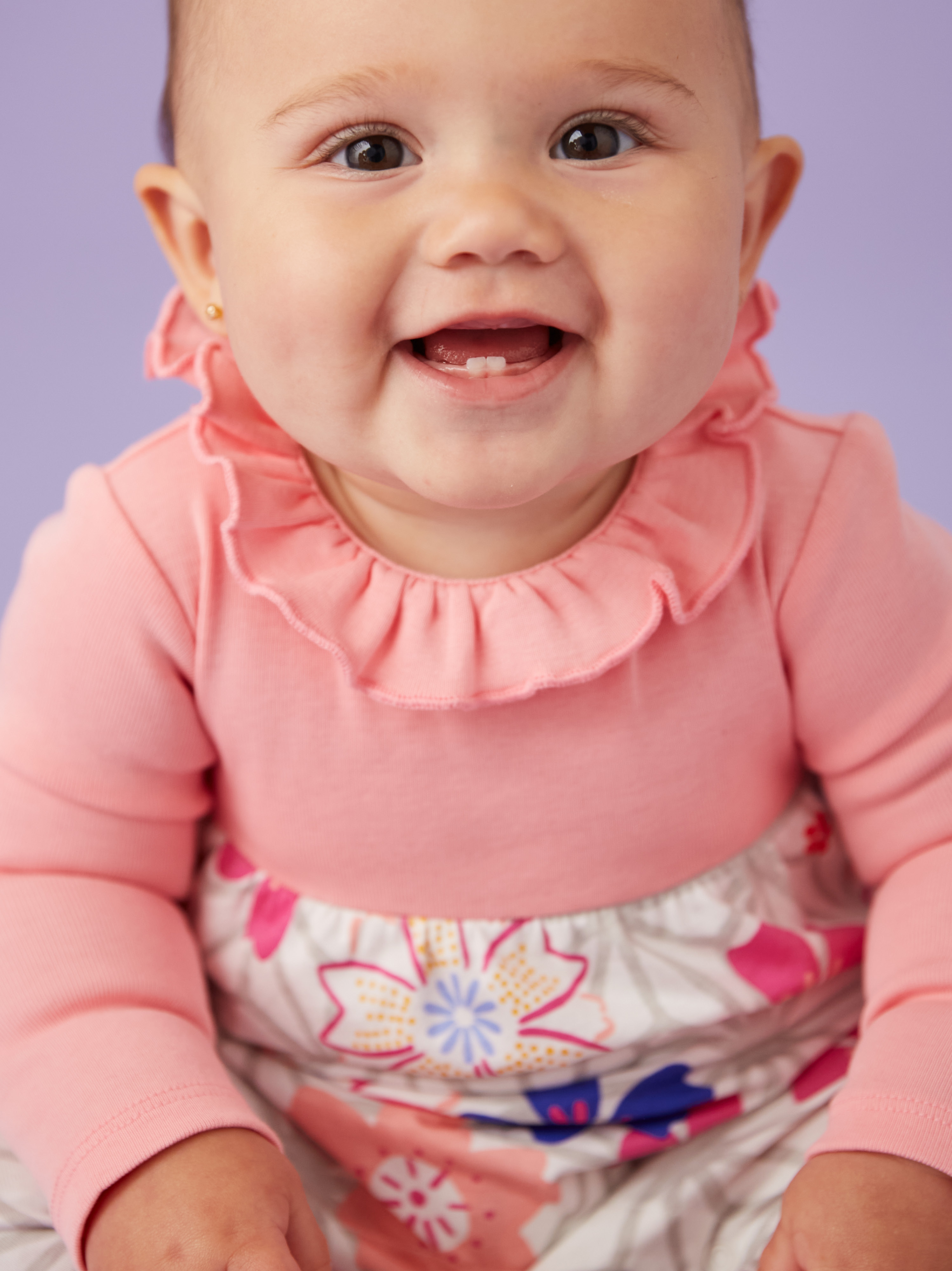 LITTLE GIRL & Ruffle Collar Baby Romper & ONEPIECE & Tea Collection