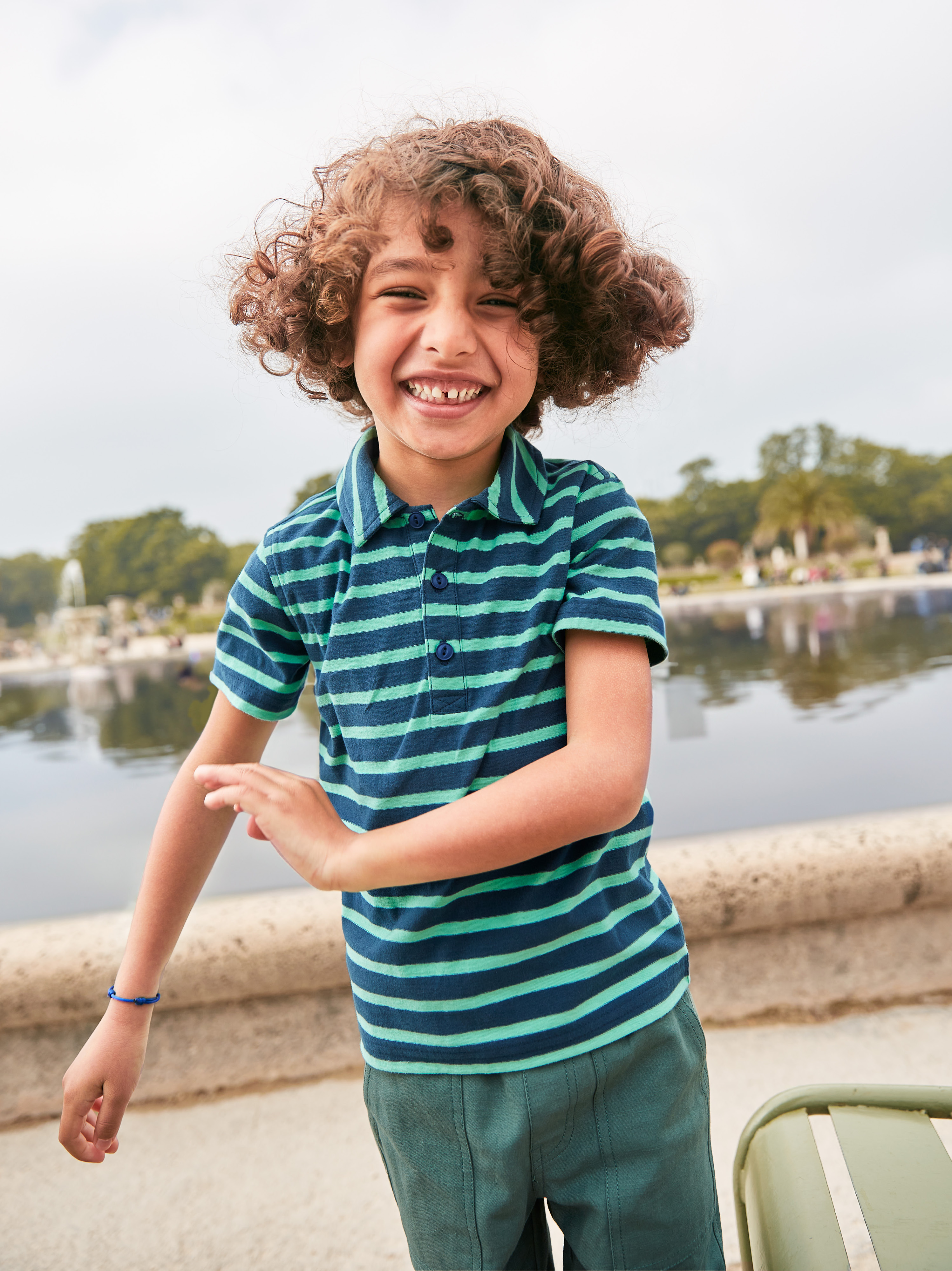 Striped Polo | Tea Collection