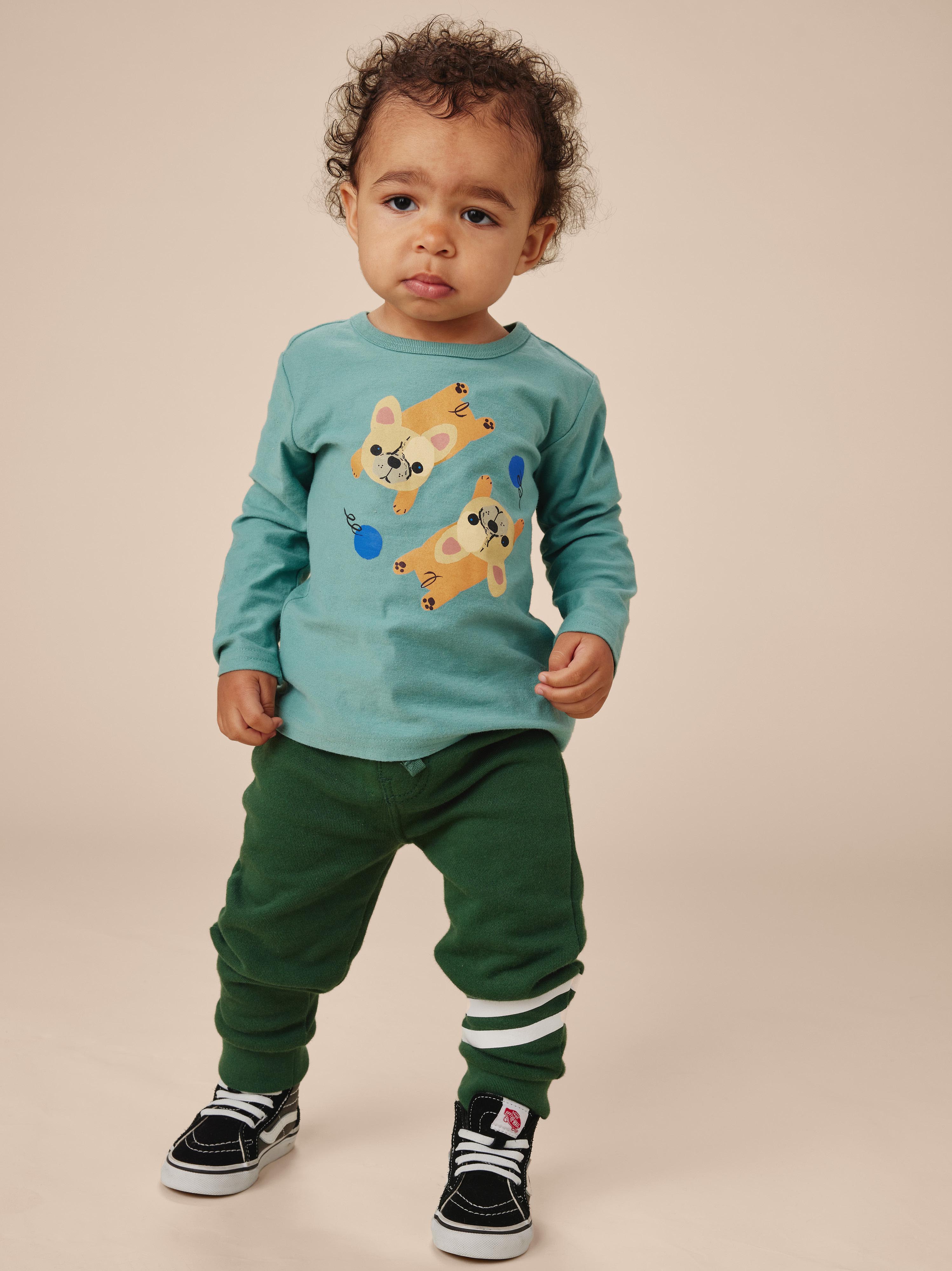LITTLE BOY & Deux Frenchie Baby Graphic Tee & TEE & Tea Collection