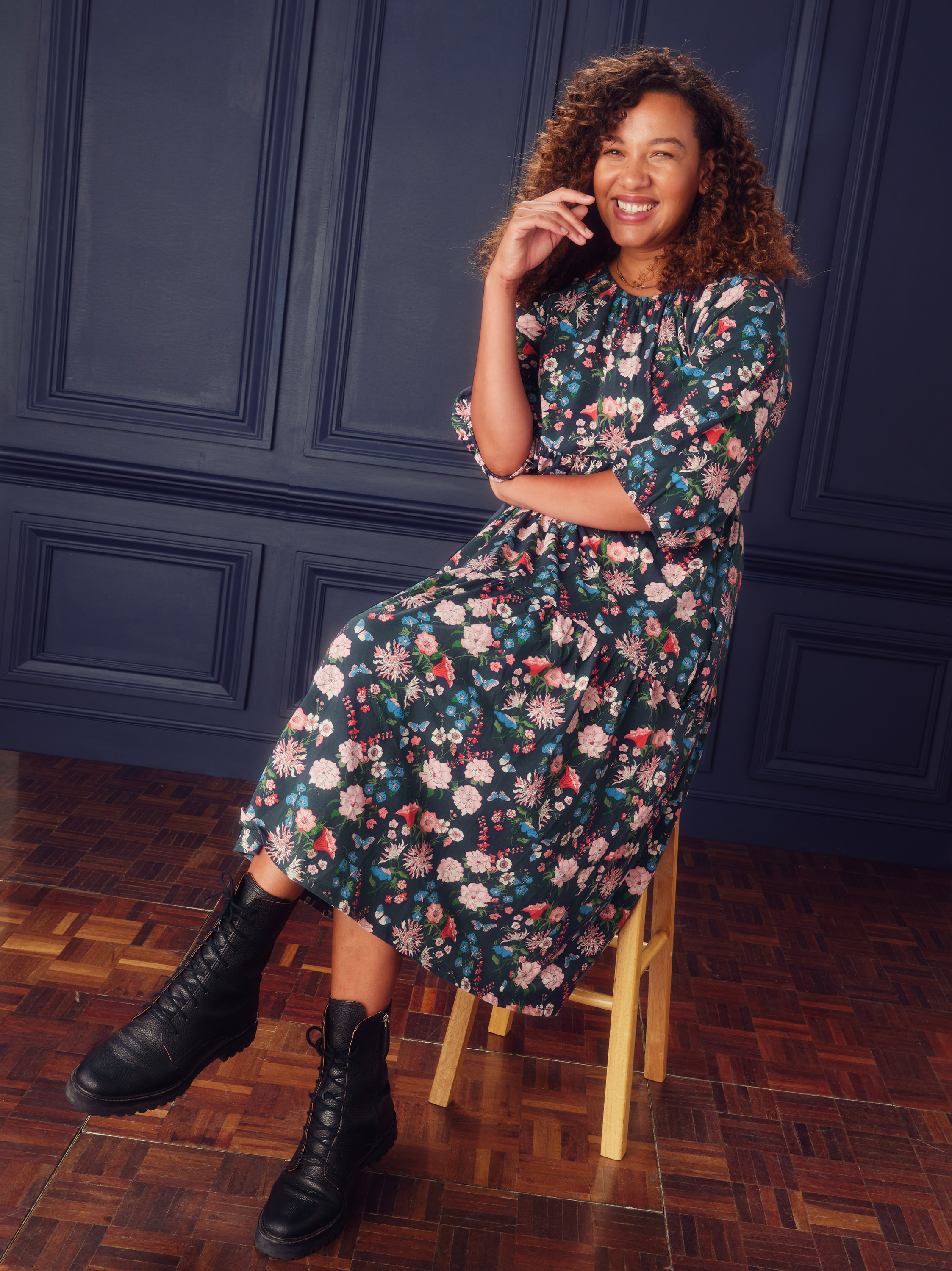 Adult Puff Sleeve Tiered Dress | Tea Collection