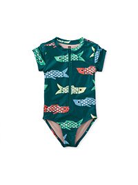 Rash Guard One-Piece Swimsuit | Tea Collection